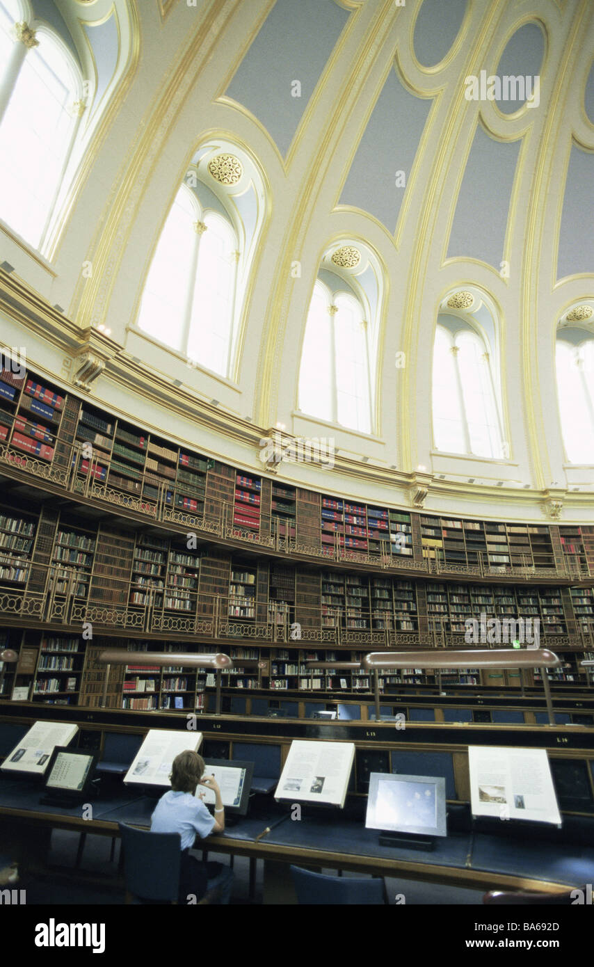 Great Britain London British museum library reading-hall detail series ...
