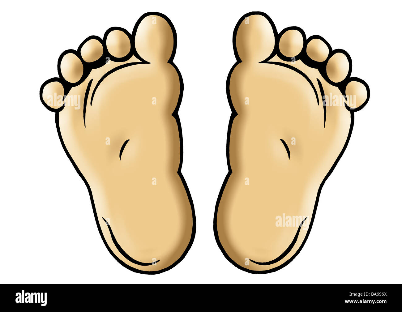 Barefoot soles Cut Out Stock Images & Pictures - Alamy
