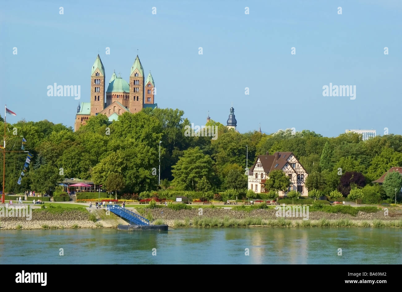 Germany Rhineland-Palatinate Speyer cathedral to Speyer timbering-house ...