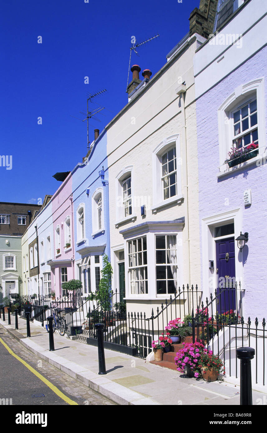 London houses row hi-res stock photography and images - Alamy