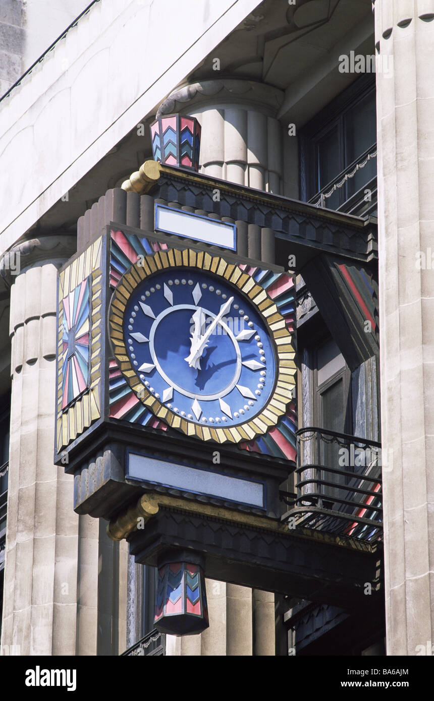 Great Britain London house-facade detail clock England capital Old ...