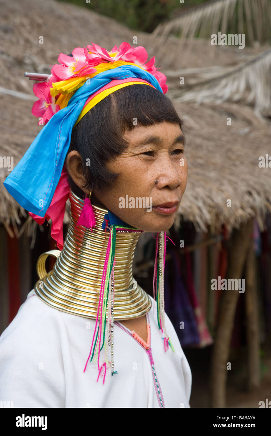 portrait of a Long necked Women in village Stock Photo - Alamy
