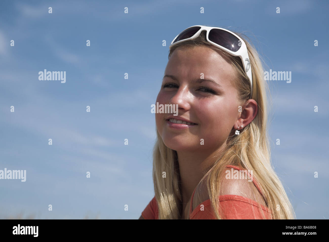 Woman young smiles portrait series people 18 years teenager pretty ...