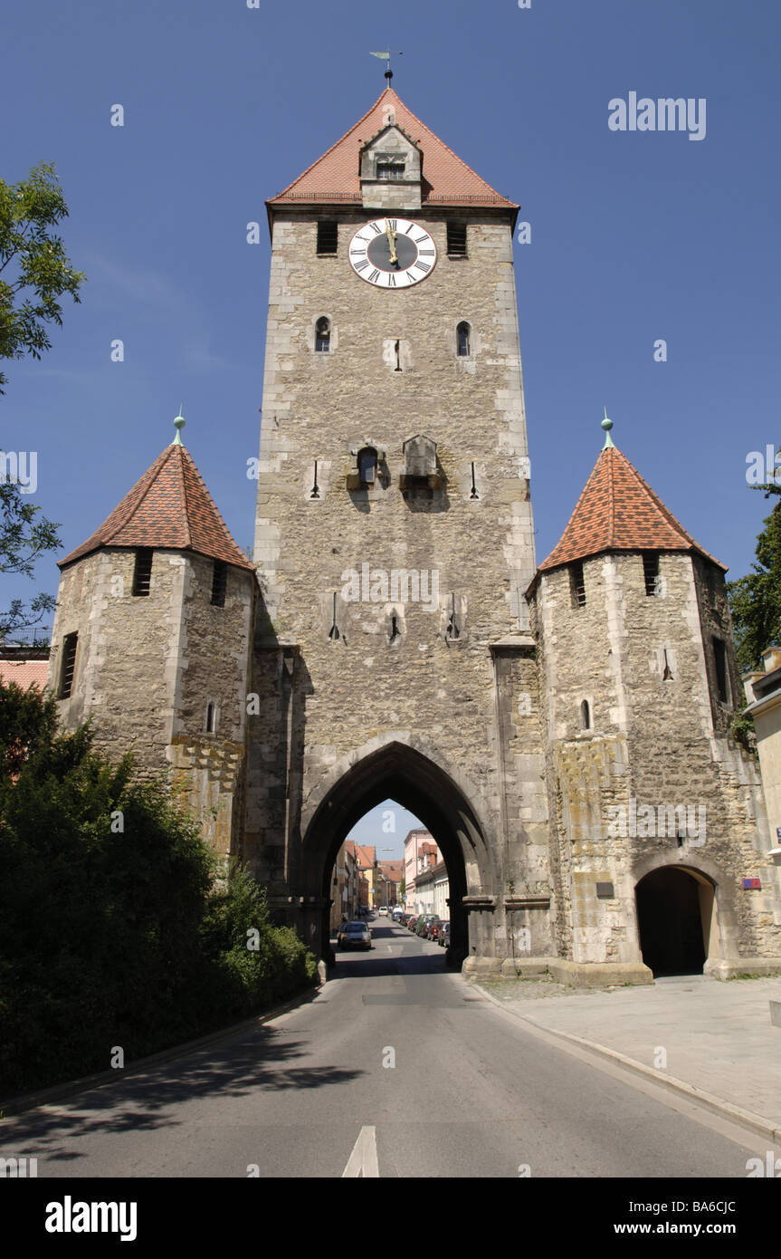 Germany Bavaria Regensburg east-gate waiter-palatinate city old part of ...