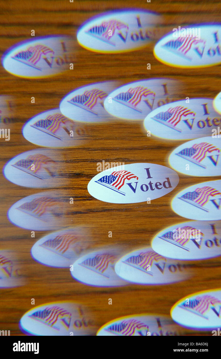 I voted signs Stock Photo - Alamy