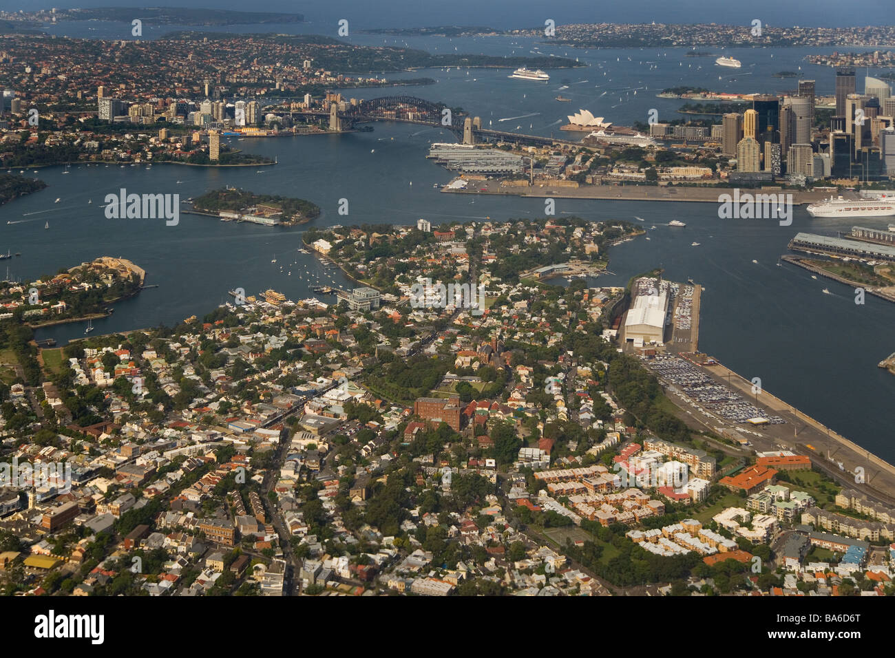 Sydney Harbour Australia Aerial view Stock Photo - Alamy