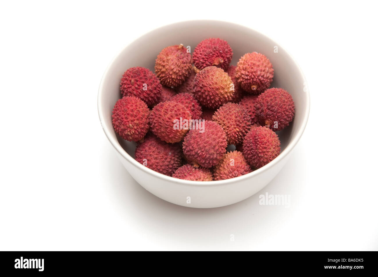 Lychee's isolated on a white studio background Stock Photo - Alamy