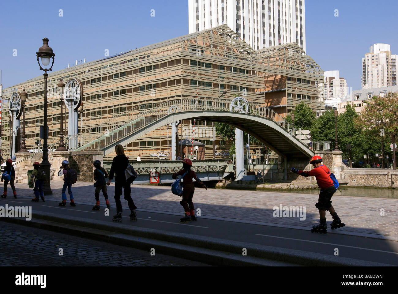 France, Paris, the biggest youth hostel of Europe by architects Chaix ...
