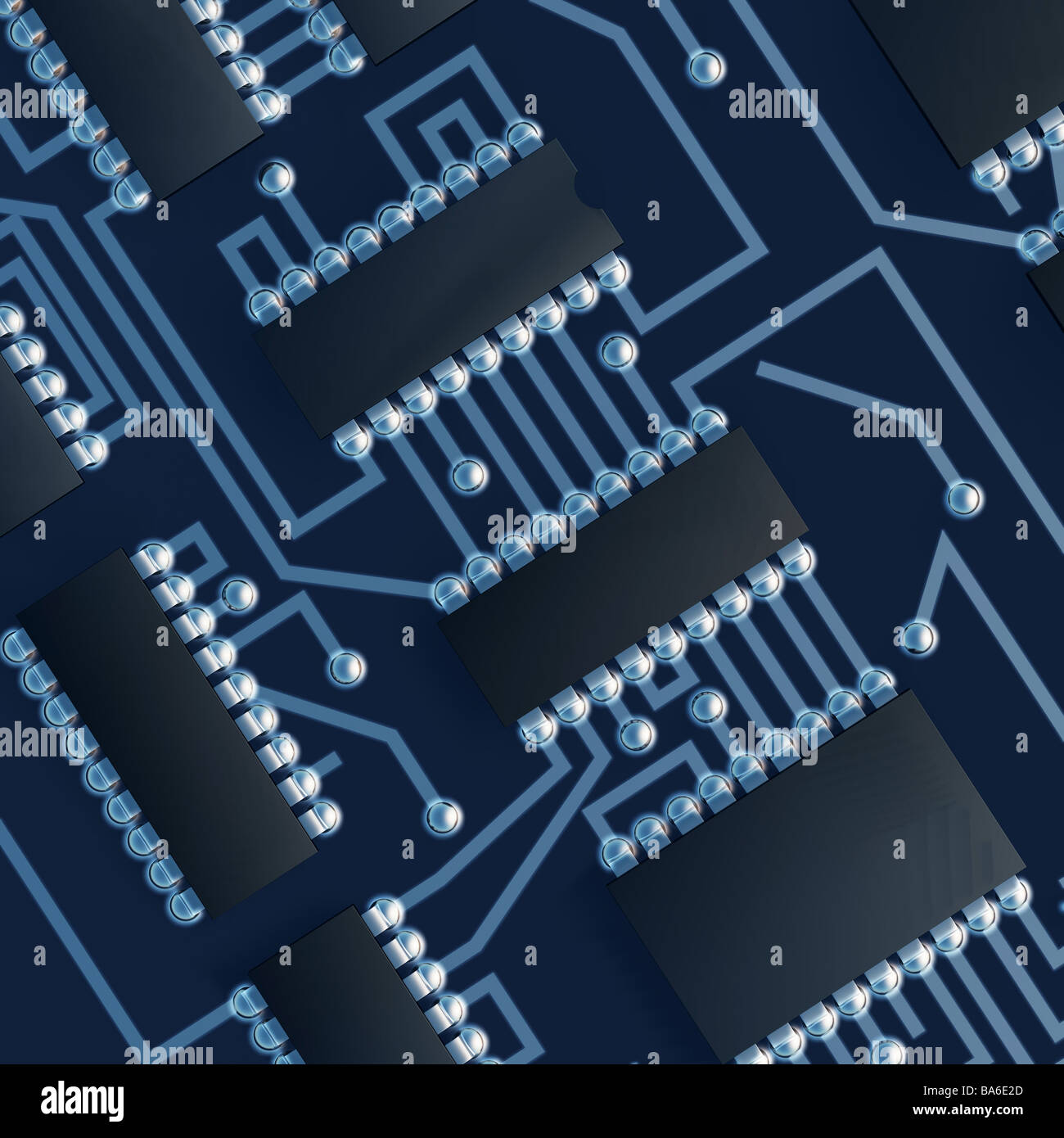 Motherboard a computer Shone details of soldering Stock Photo - Alamy