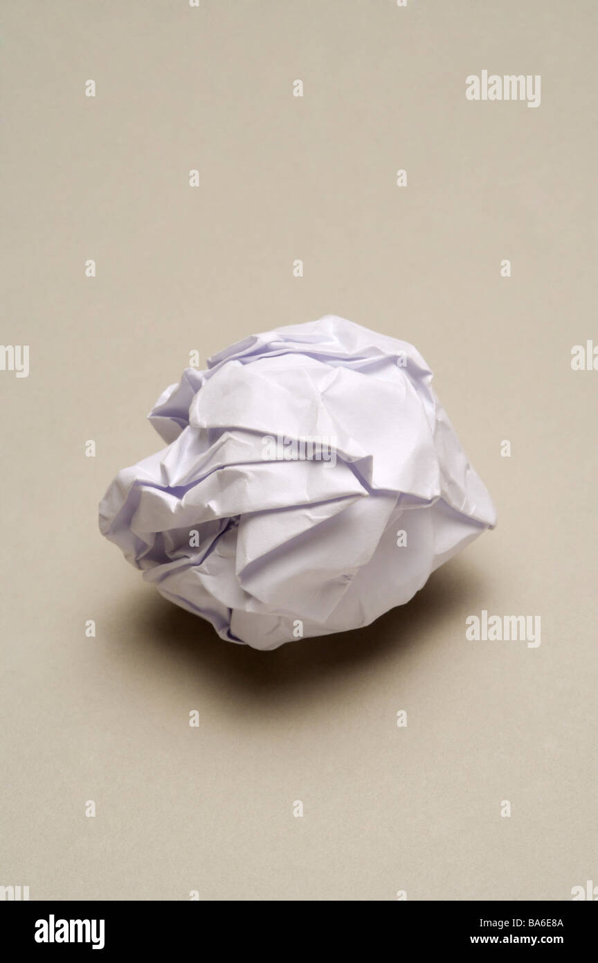 Crumpled paper ball Stock Photo - Alamy