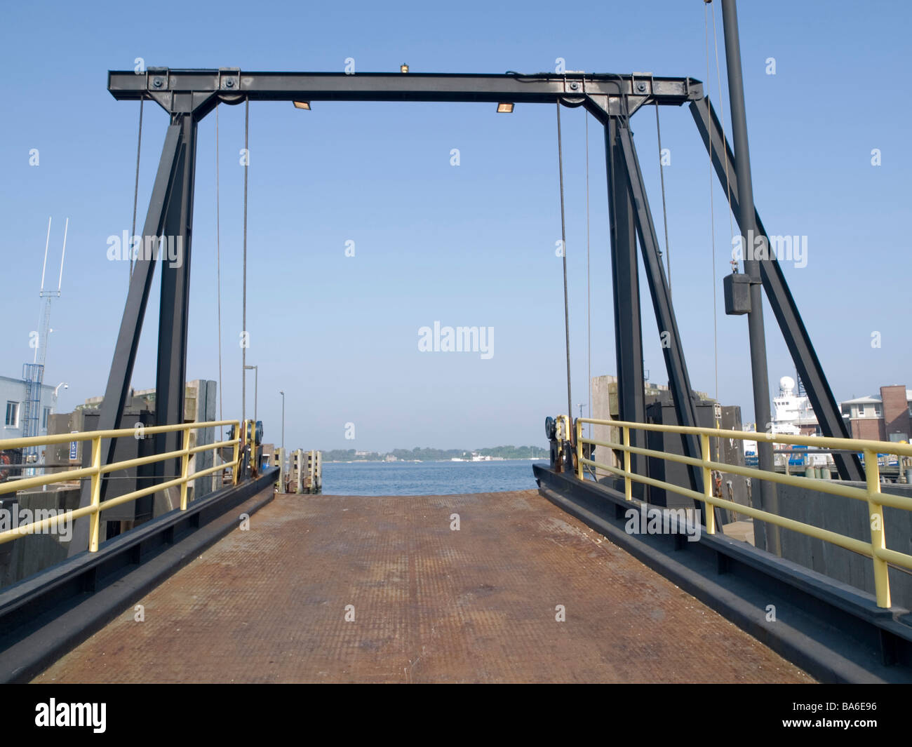 Ferry boat dock and ramp Stock Photo - Alamy