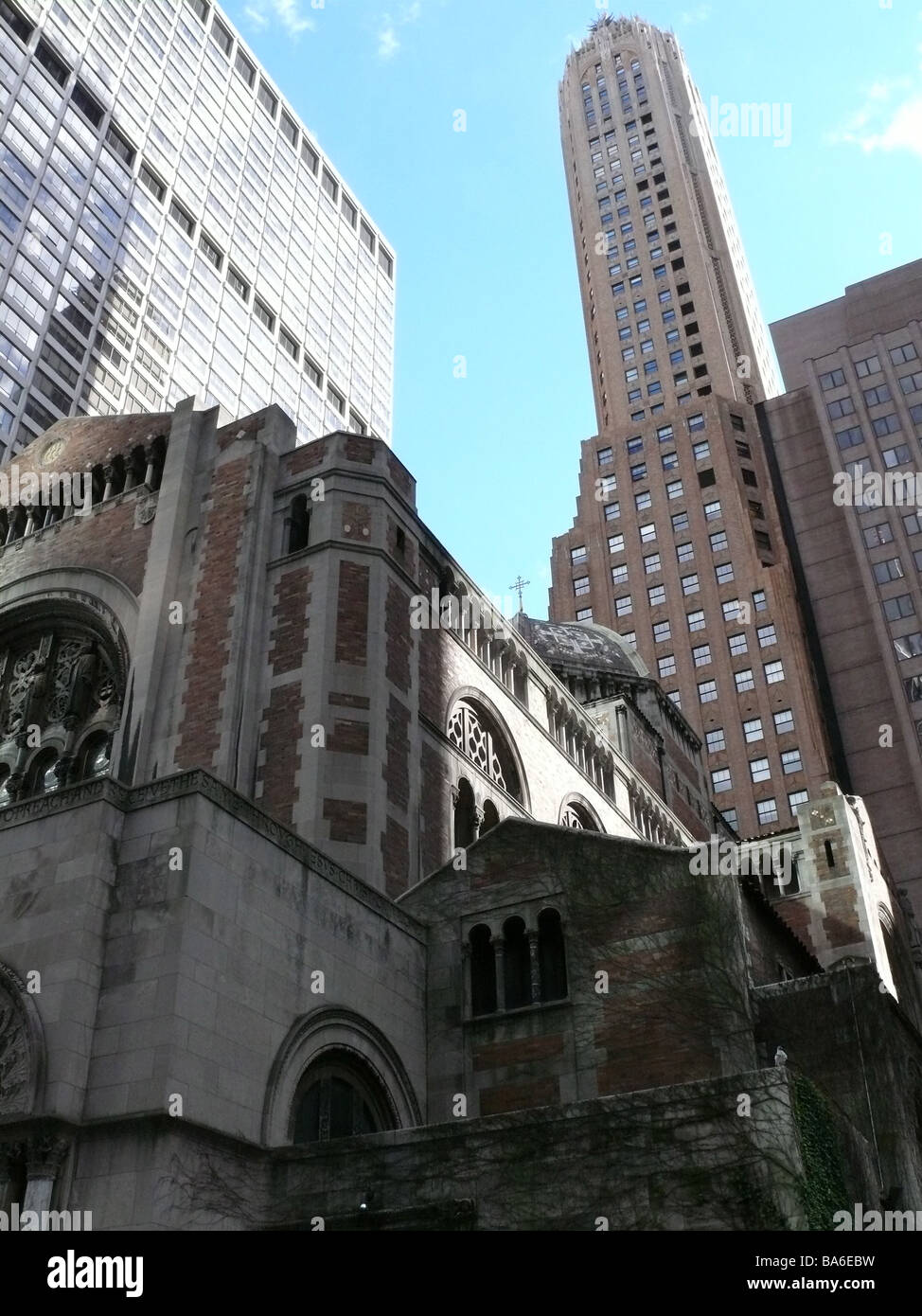 USA New York city St. Bartholomew's Church General Electric Building ...