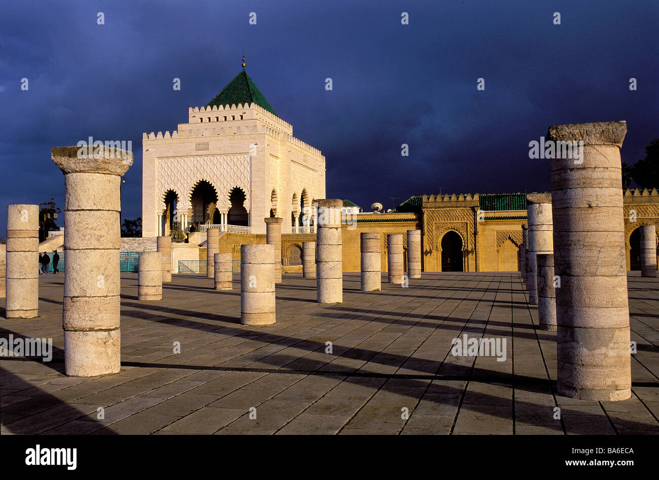 Morocco, Rabat, esplanade of the Yacoub el-Mansour mosque, Mausoleum of ...