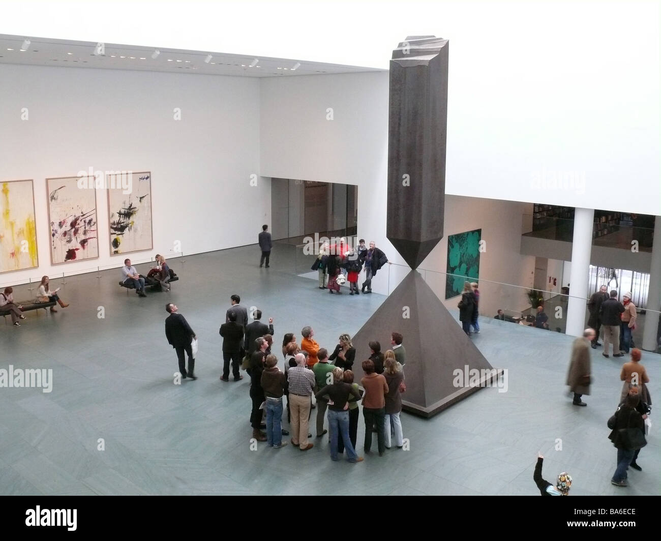 USA New York city museum of modern type new lobby artwork visitors ...