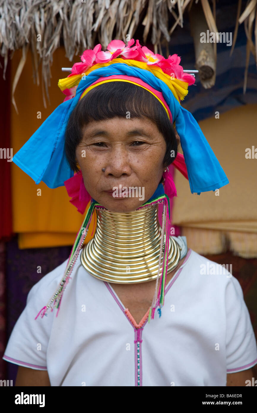 Long necked Women from the Karen Tribe Thailand Stock Photo - Alamy