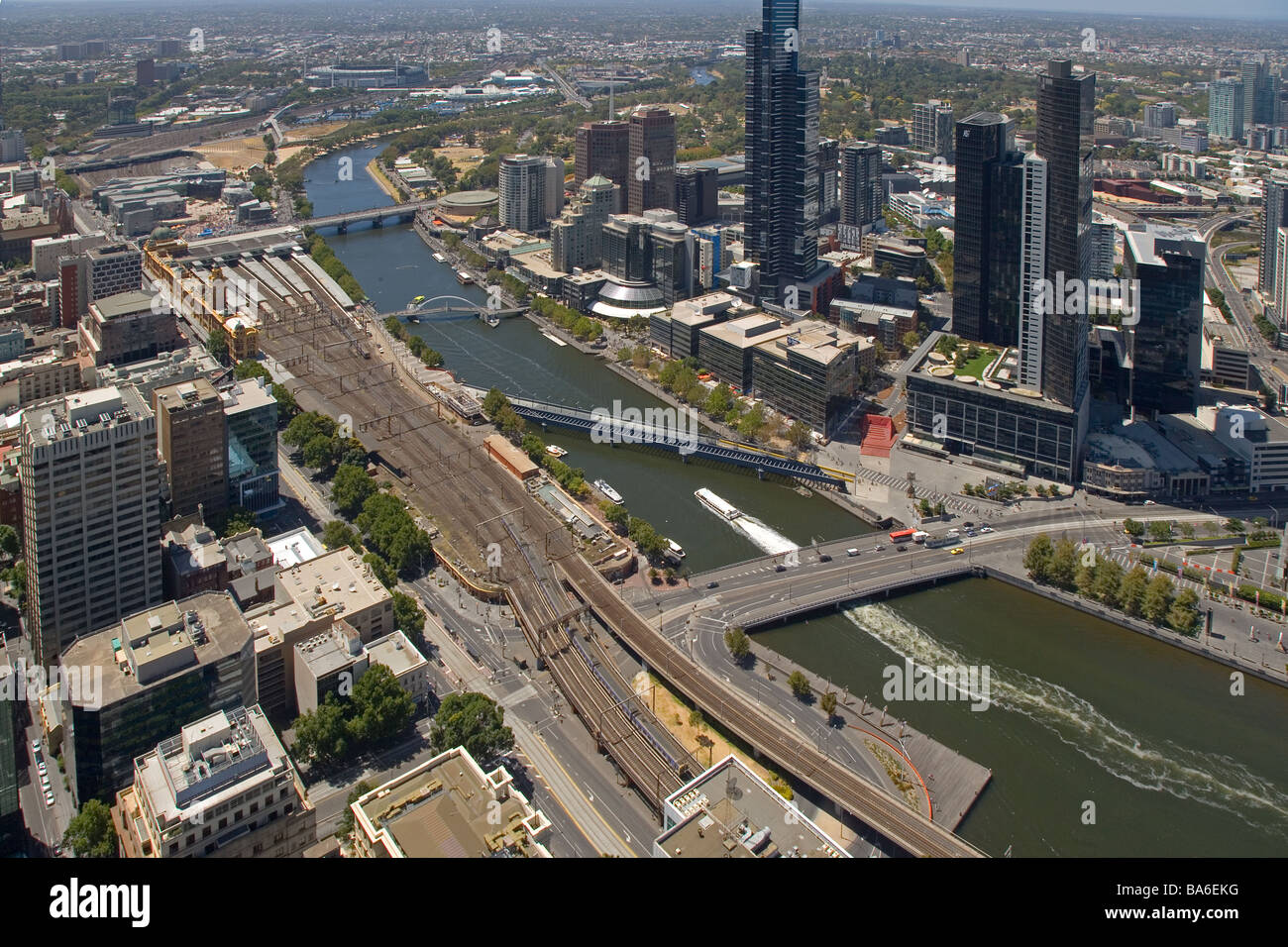 Aerial melbourne river hi-res stock photography and images - Alamy