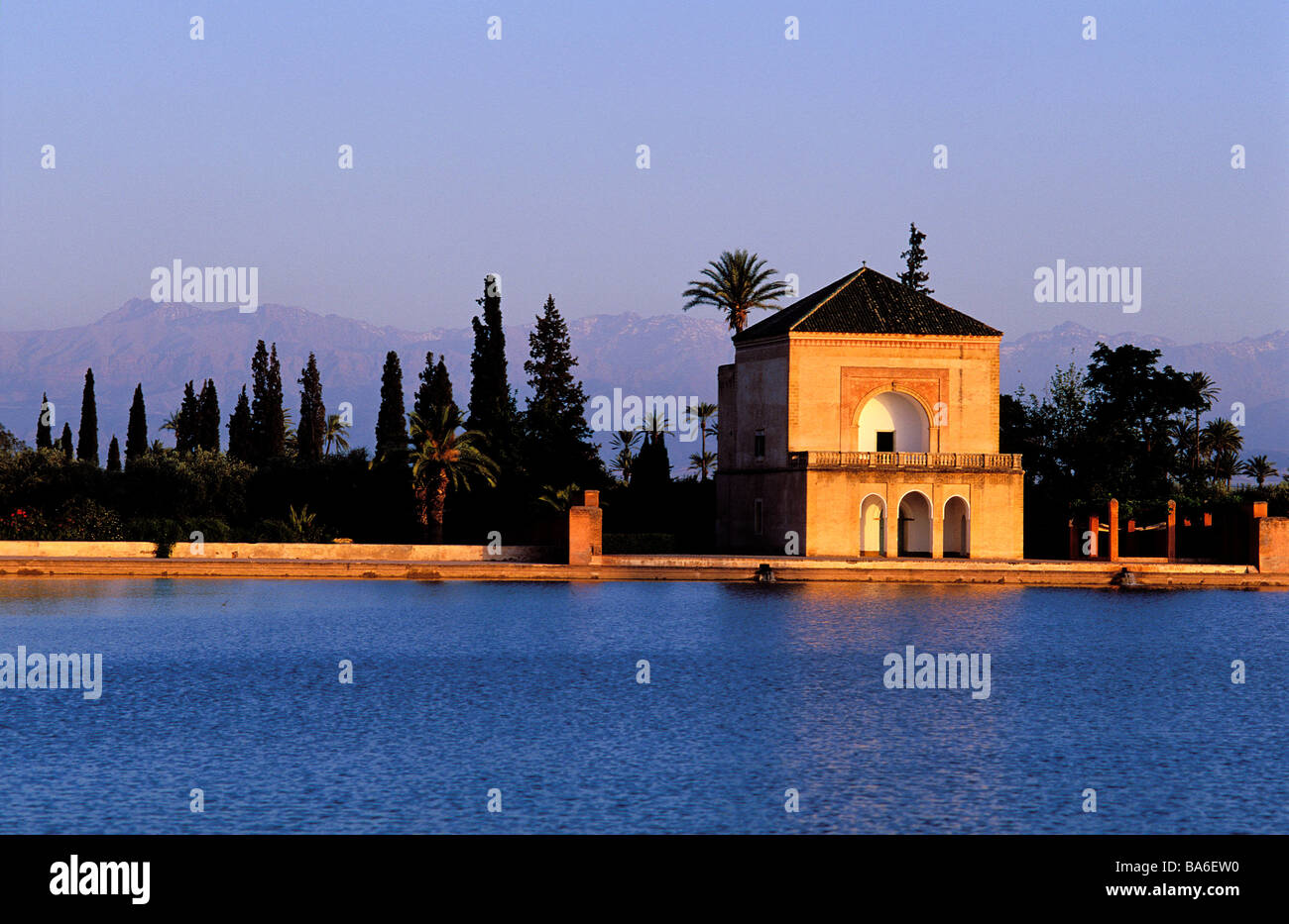 Pool basin at menara gardens marrakesh hi-res stock photography and ...