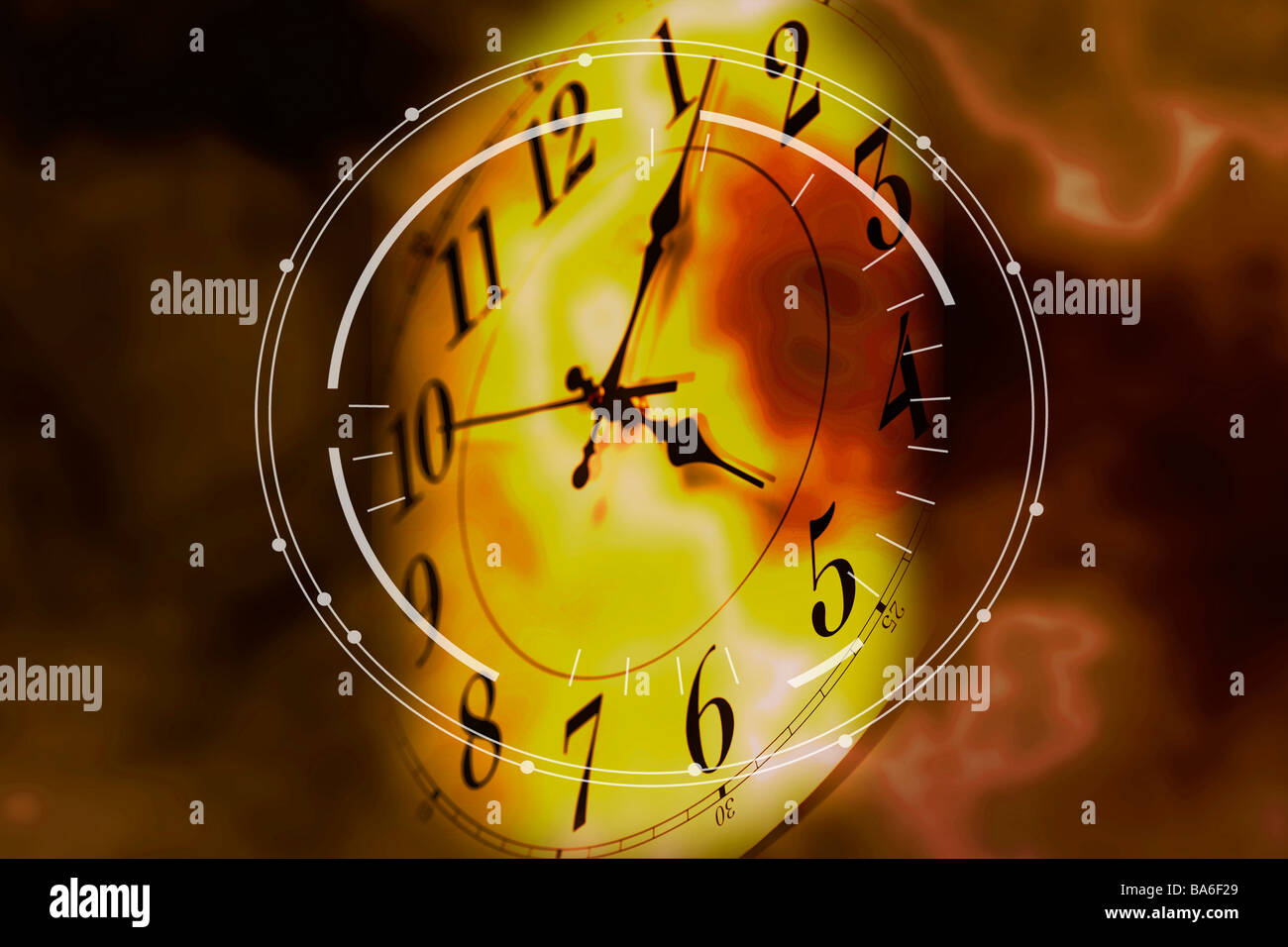 Overlapping clock illusions Stock Photo - Alamy