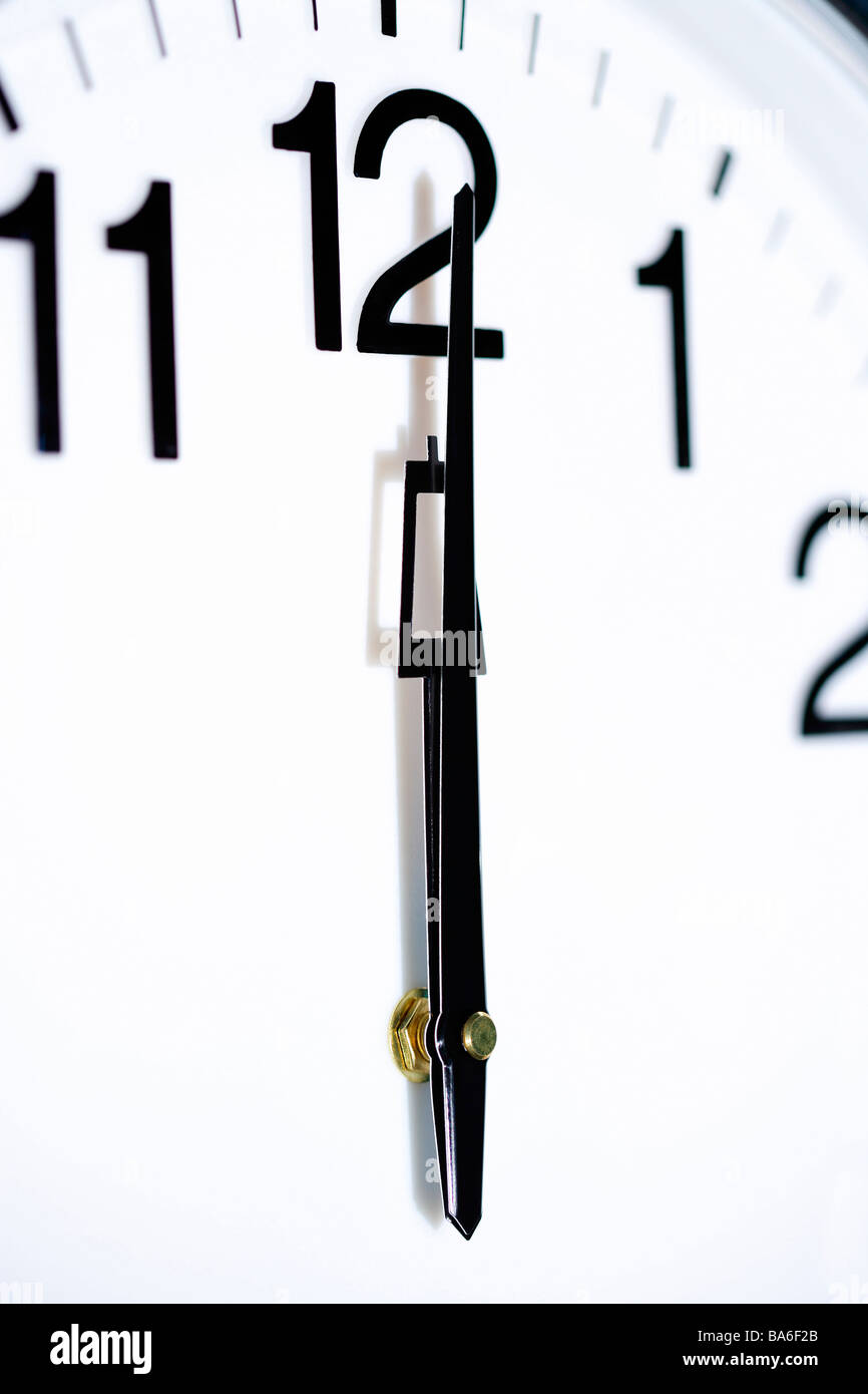 Clock face close up Stock Photo - Alamy