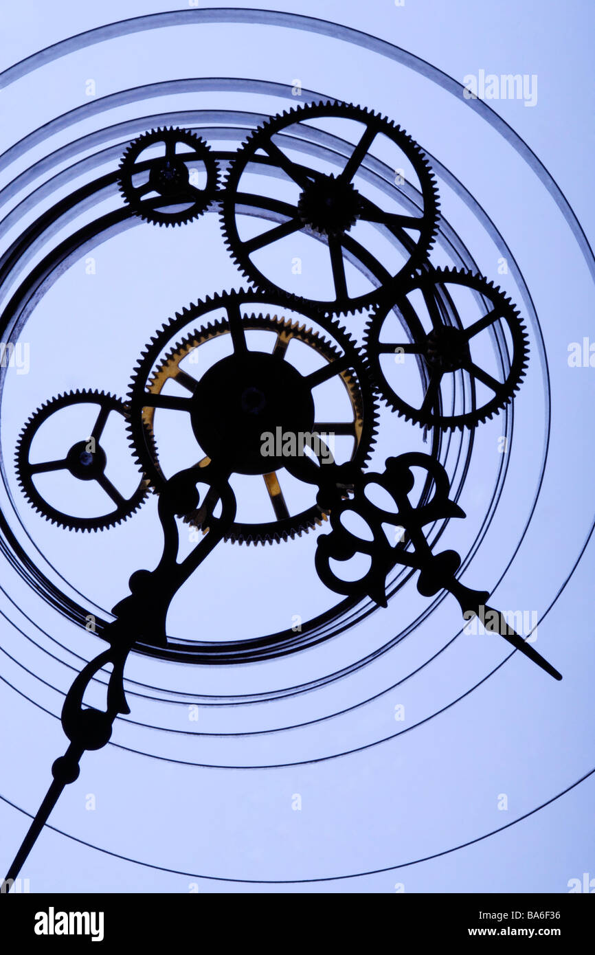 Transparent dial plate clock detail Stock Photo - Alamy