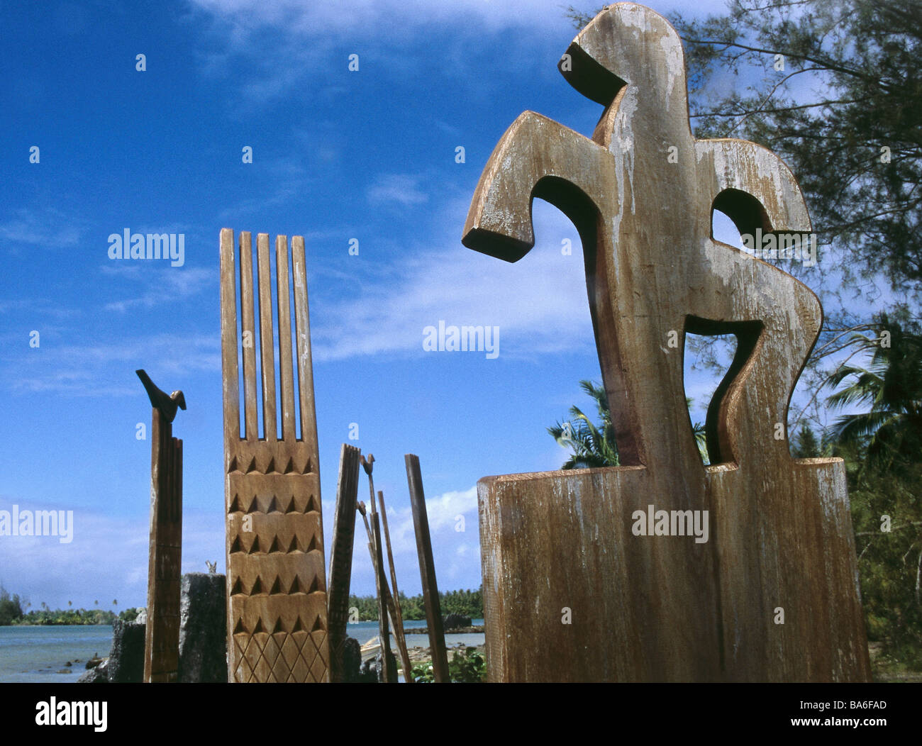 French-Polynesia wood-artworks sea South sea Ozeanien South Sea ...
