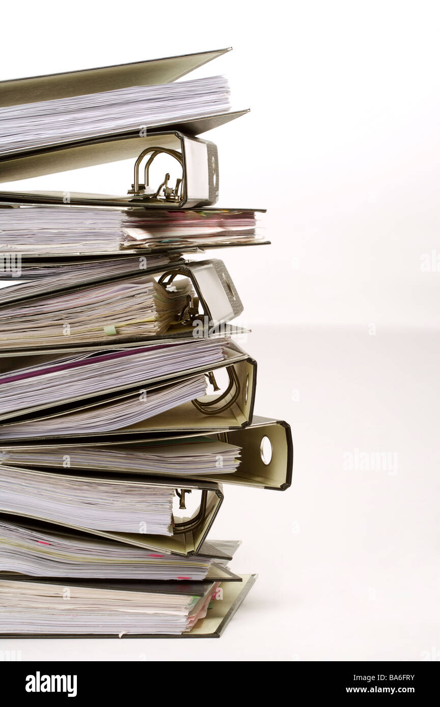 Close up of document folders stacked together Stock Photo - Alamy