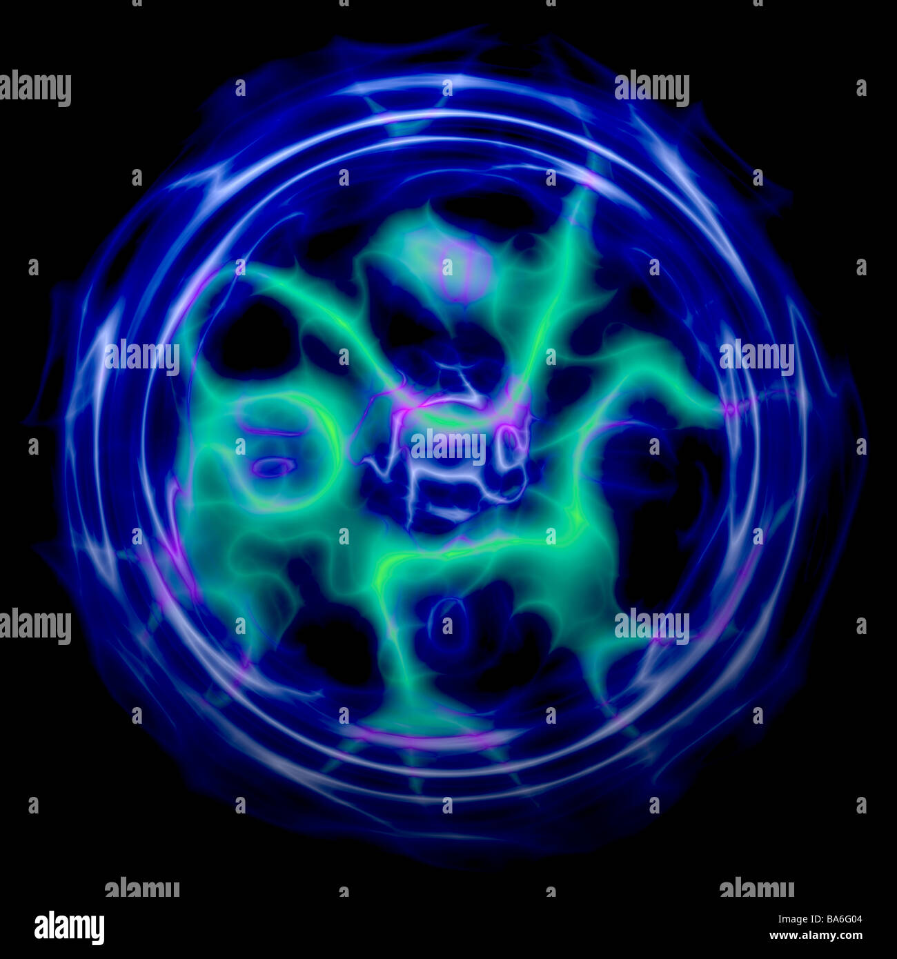 Plasma ball sphere of glowing lightning energy Stock Photo - Alamy