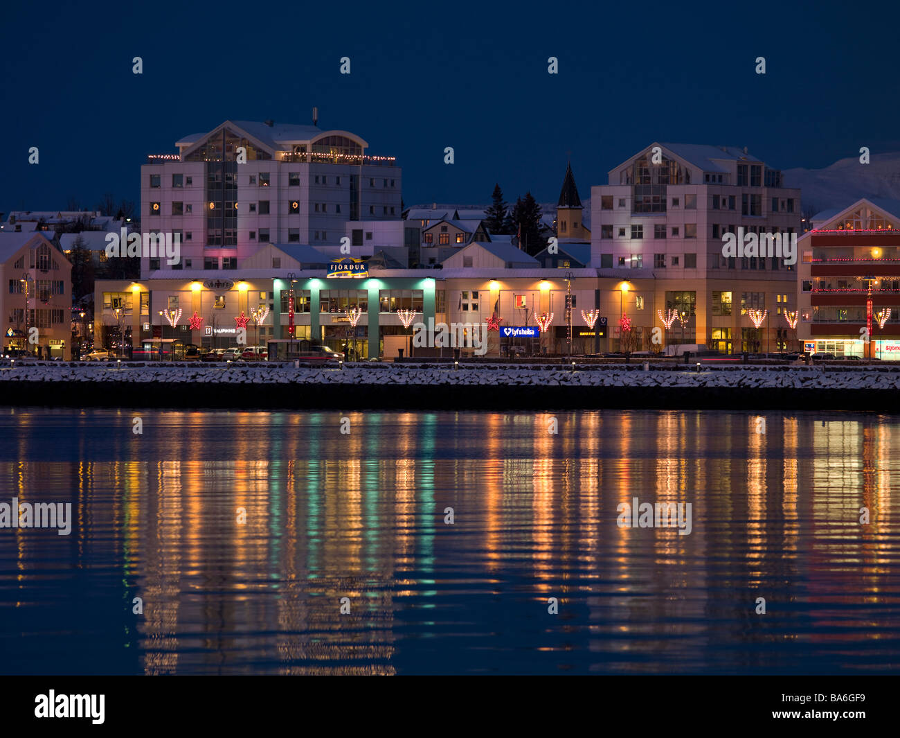 Hafnarfjordur skyline, suburb of Reykjavik, Iceland Stock Photo - Alamy
