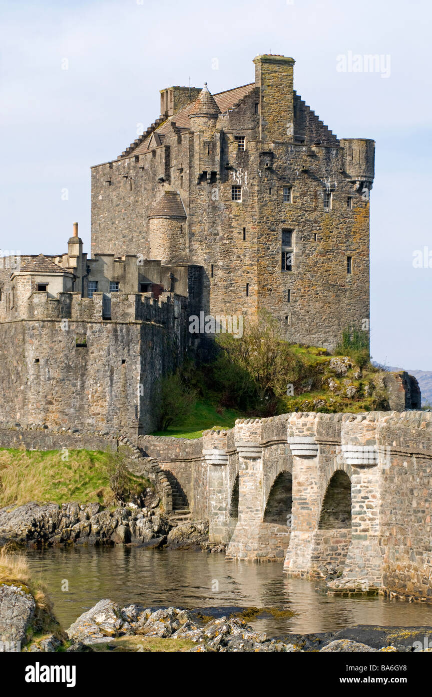 Eilean Donan the island Castle on Loch Duich at Dornie Wester Ross ...