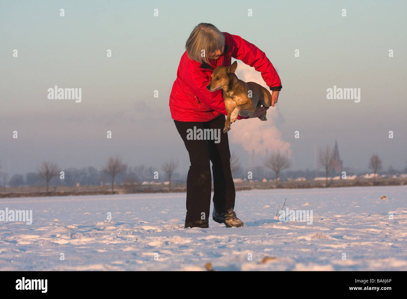 Dancing woman in snow hi-res stock photography and images - Alamy
