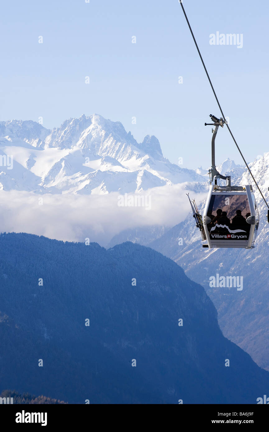 Switzerland europe vaud villars sur ollon ski hi-res stock photography ...