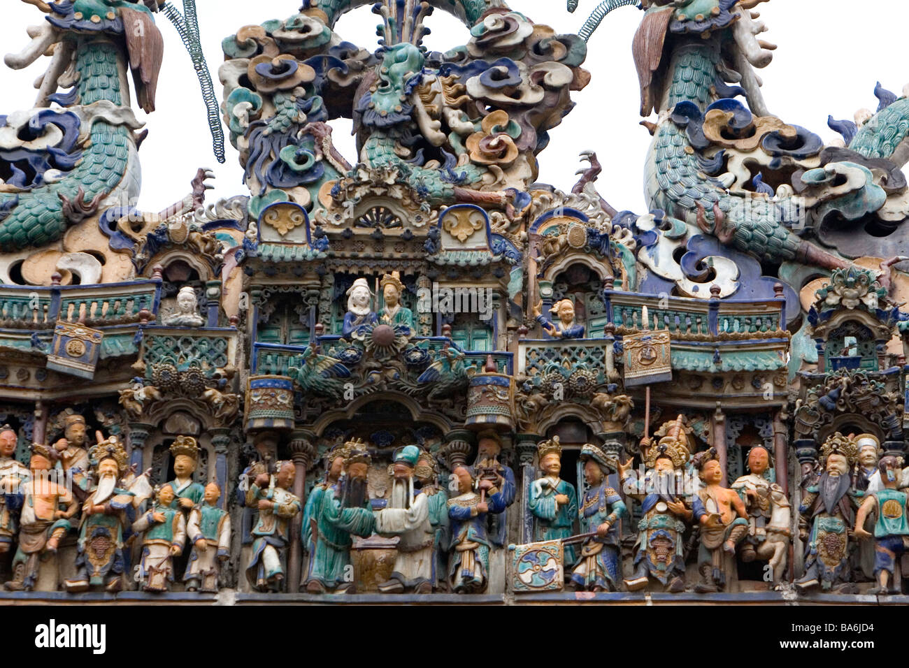Detail of the Quan Am Pagoda a famous Chinese temple in the Cholon ...
