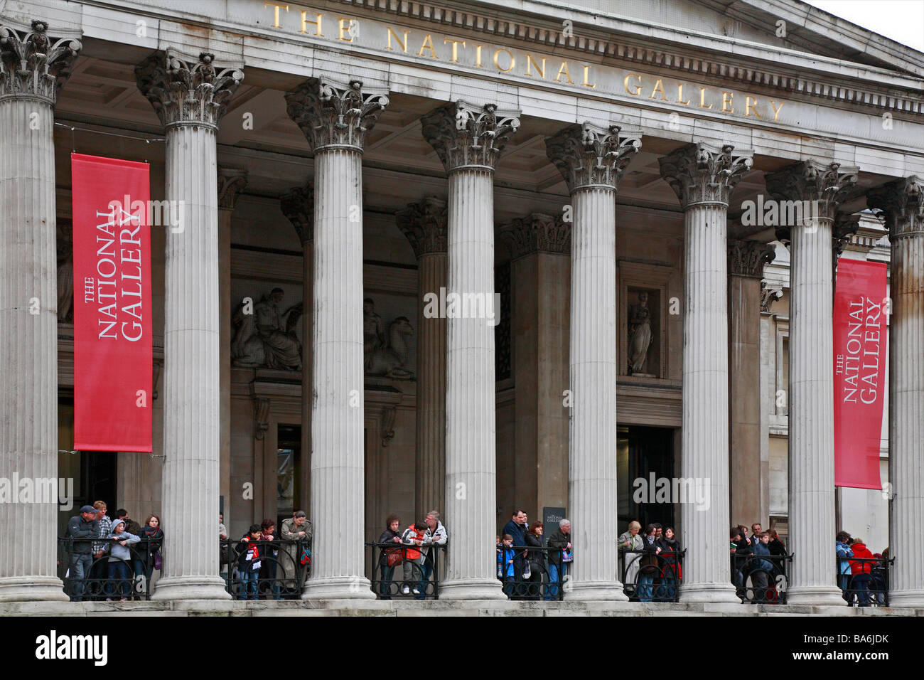 The National Gallery in Trafalgar Square, London, England, UK Stock ...