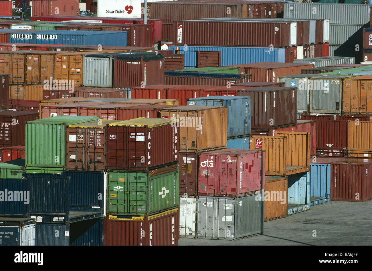 Container-harbor containers harbor Verladehafen freight-harbor freight ...