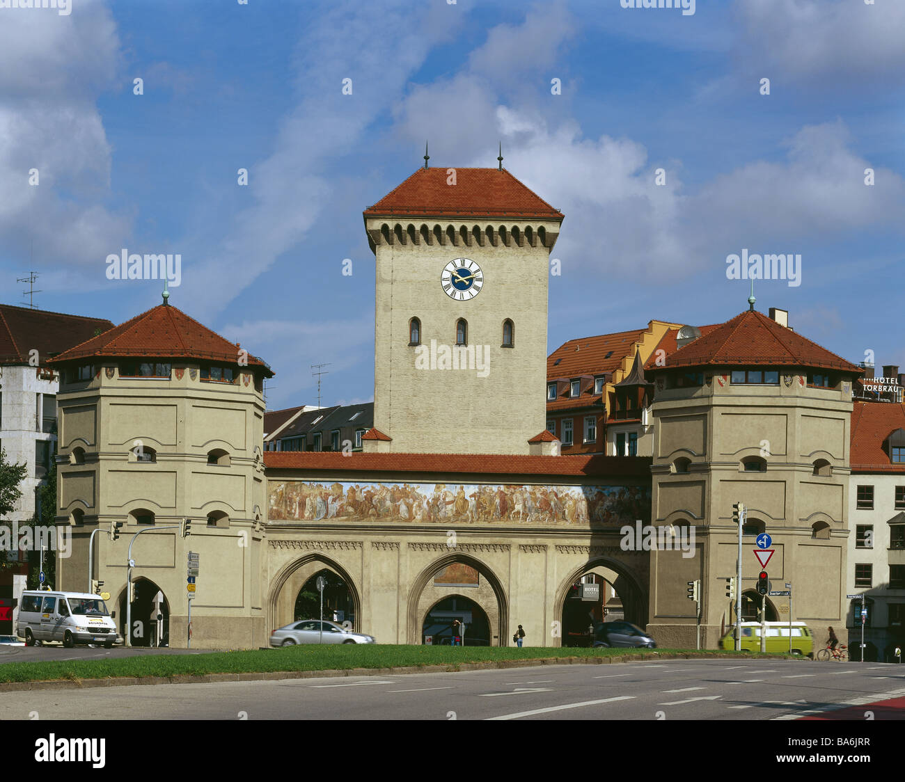 Germany waiter-Bavaria Munich Isar-gate Bayern gate-buildings buildings ...