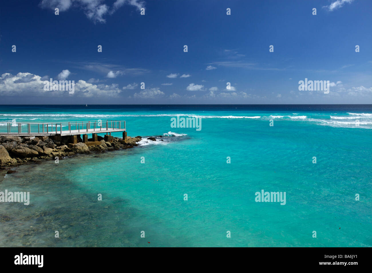 Dover beach at St. Lawrence Gap or "The Gap", Barbados, "West Indies ...
