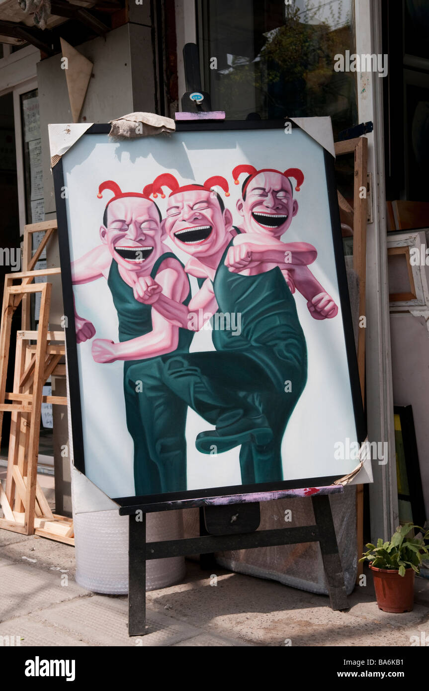 Contemporary Chinese art at a gallery in Shanghai China 2009 Stock ...