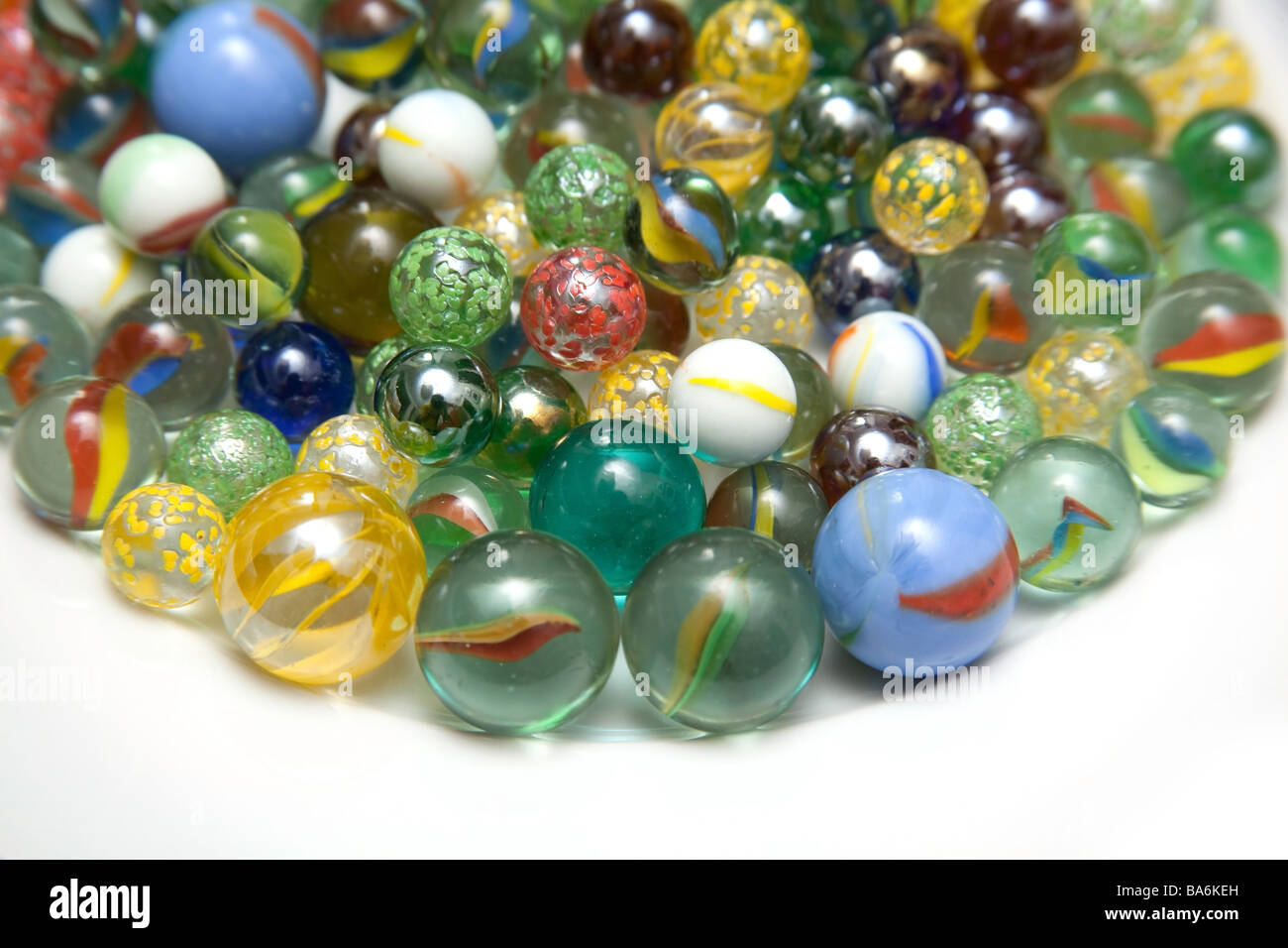 Traditional glass marbles Stock Photo - Alamy