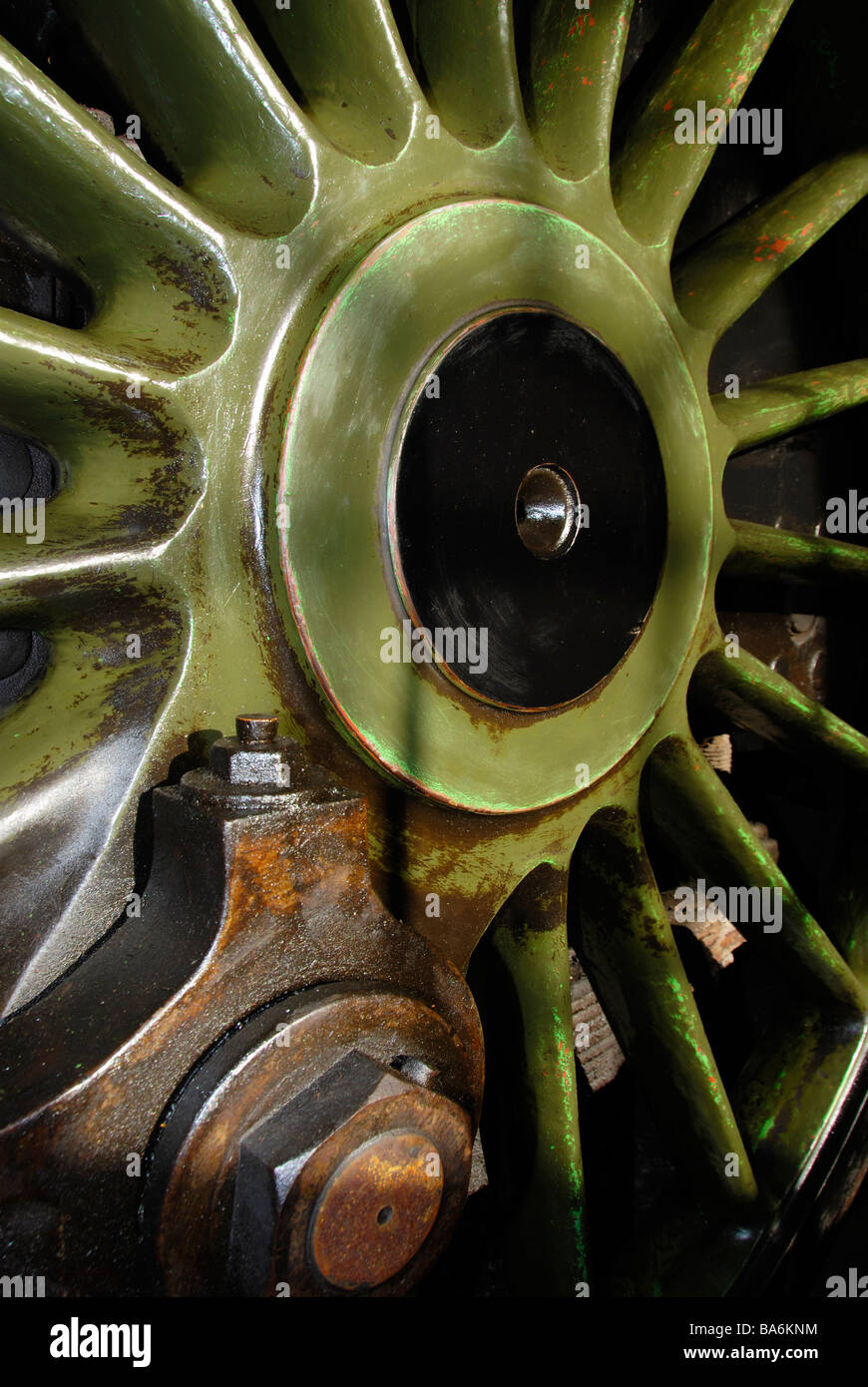 driving wheel of 'Stepney' Terrier tank engine at Bluebell Railway ...