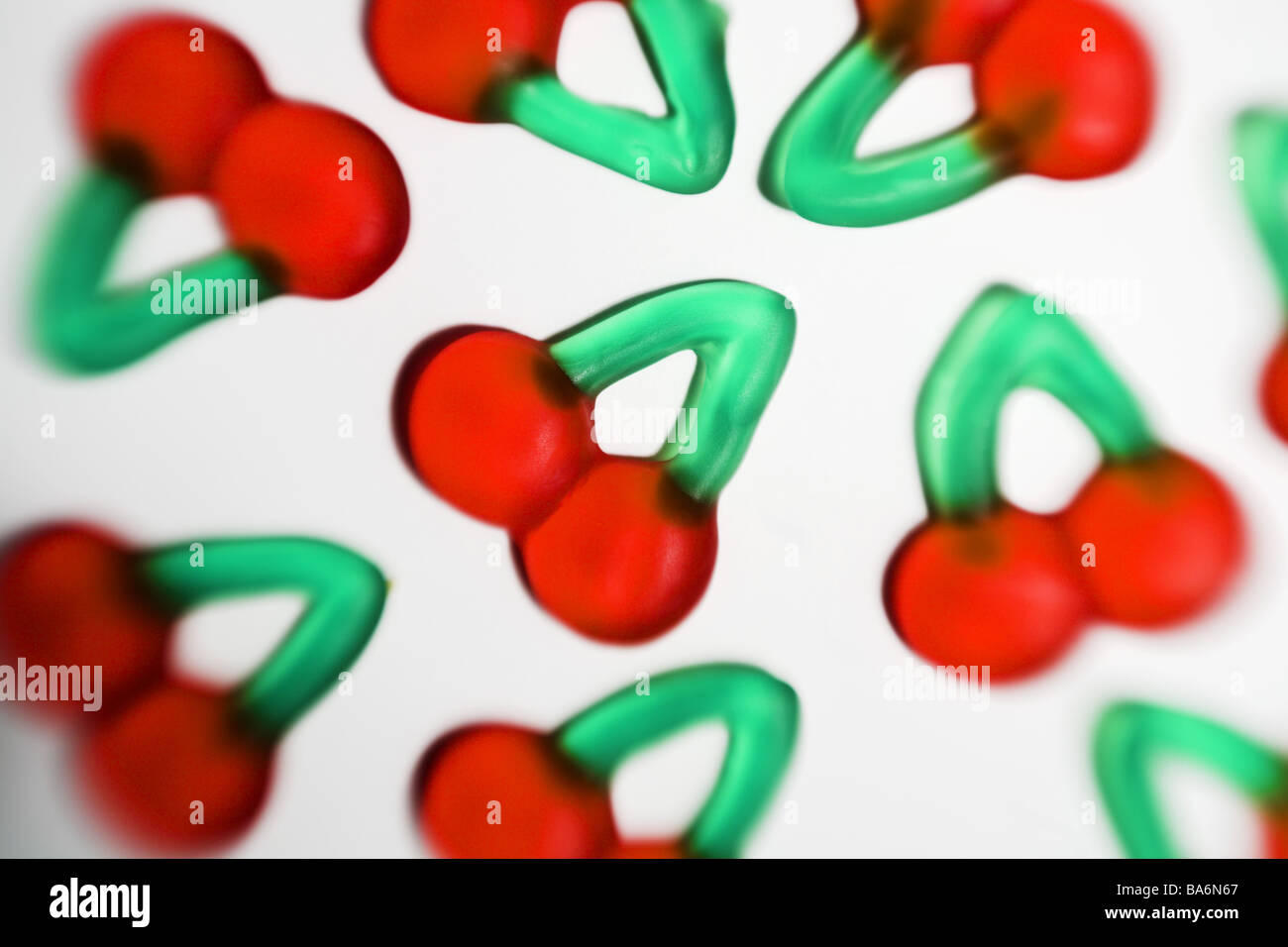 Fruit-rubber red green "cherries" candies fruits cherry-shaped fruity ...
