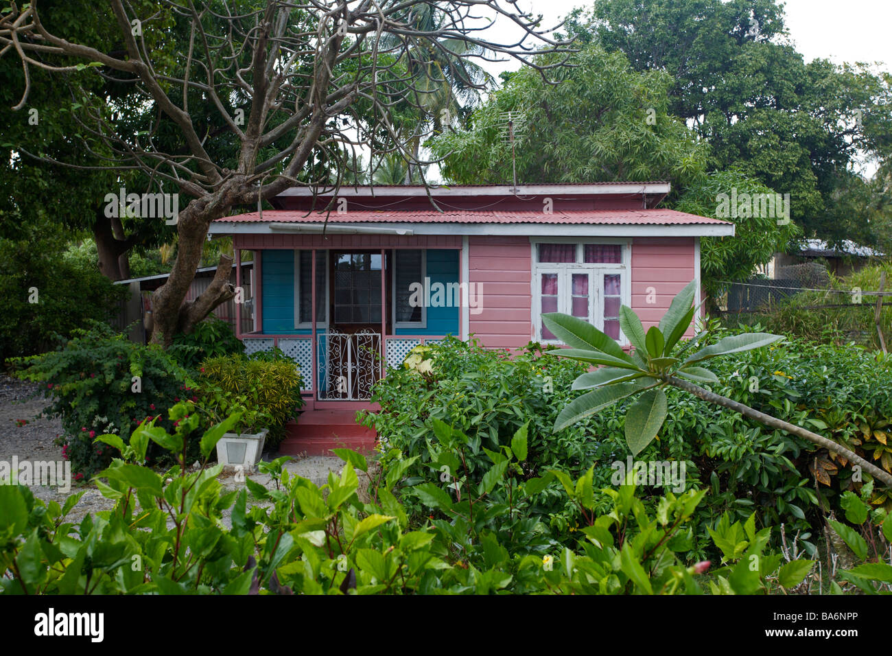 Traditional Chattel House in Barbados with pastel colors, Barbados ...