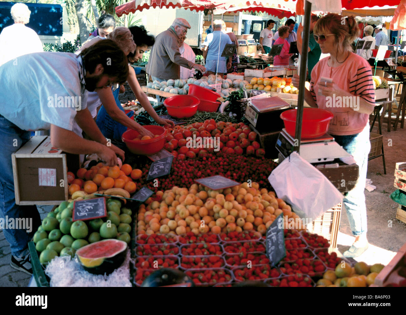 Local fruit market stall Cavalaire France Stock Photo - Alamy