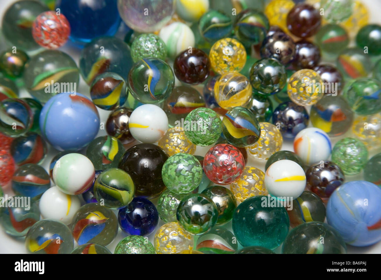 Traditional glass marbles Stock Photo - Alamy