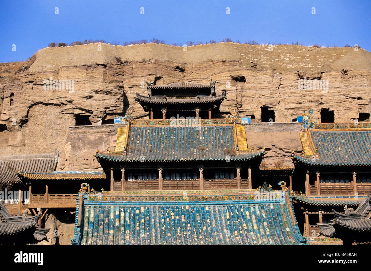 China, Shanxi province, near Datong, Yungang Grottoes classified as ...