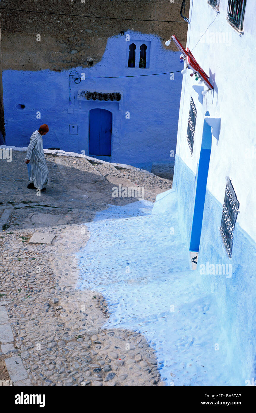 Morocco, Rif region, Chefchaouen, the blue town Stock Photo - Alamy