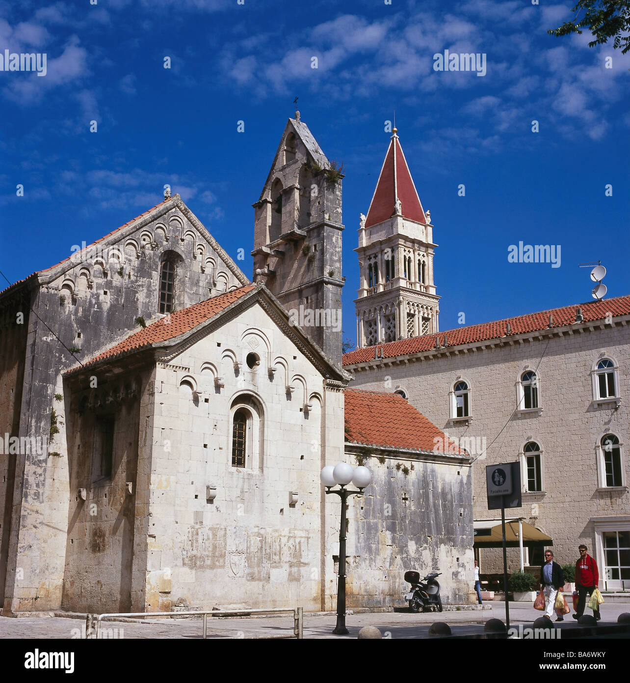 Croatia Trogir baptistry background cathedral detail Balkan peninsula ...