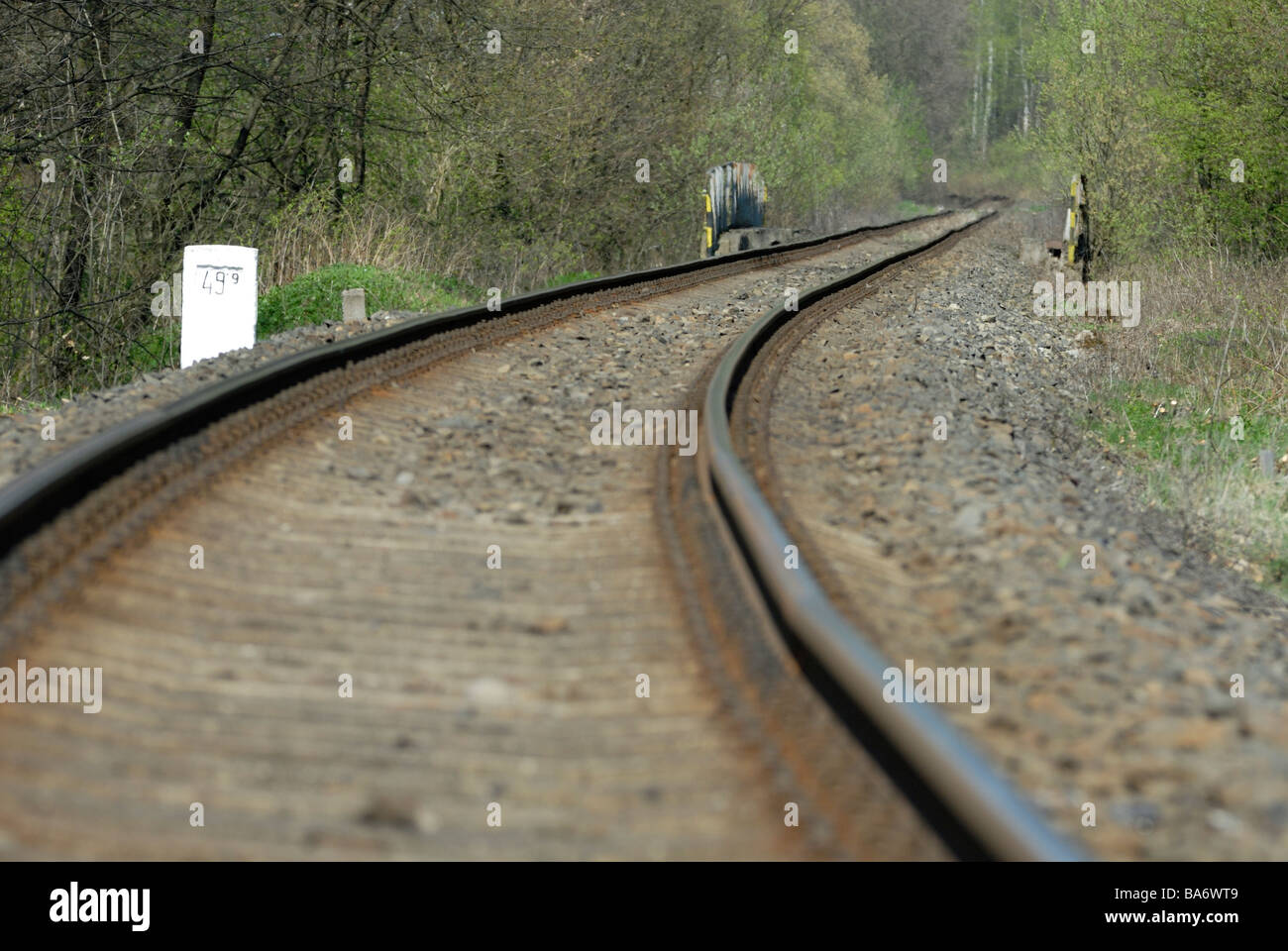 Railway tracks close up detail still life Stock Photo - Alamy