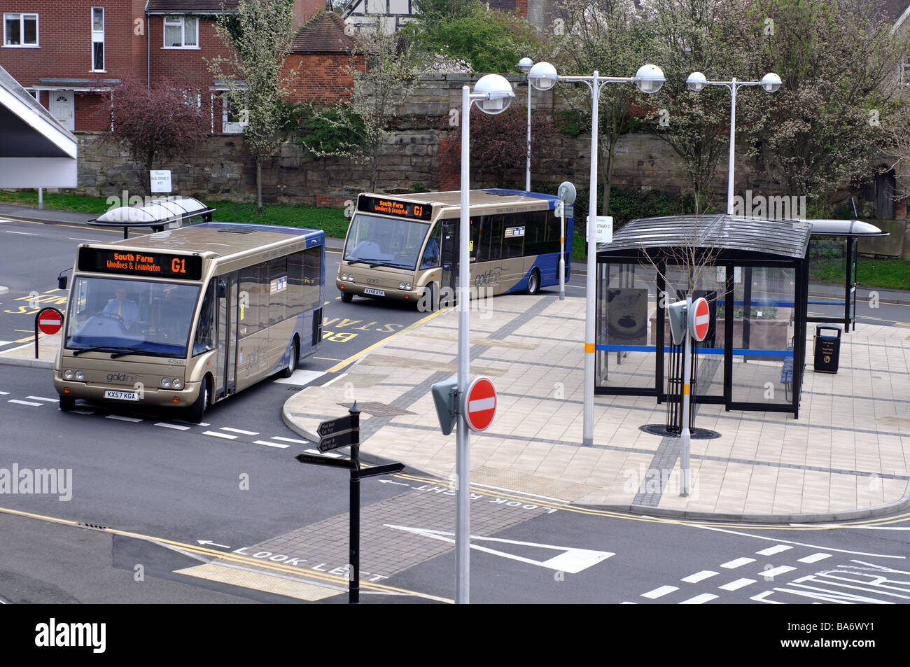 Warwick bus station, Warwickshire, England, UK Stock Photo - Alamy