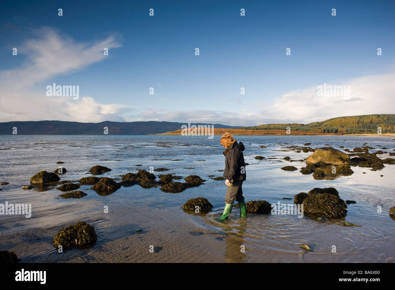 Woman rock pools on beach hi-res stock photography and images - Alamy
