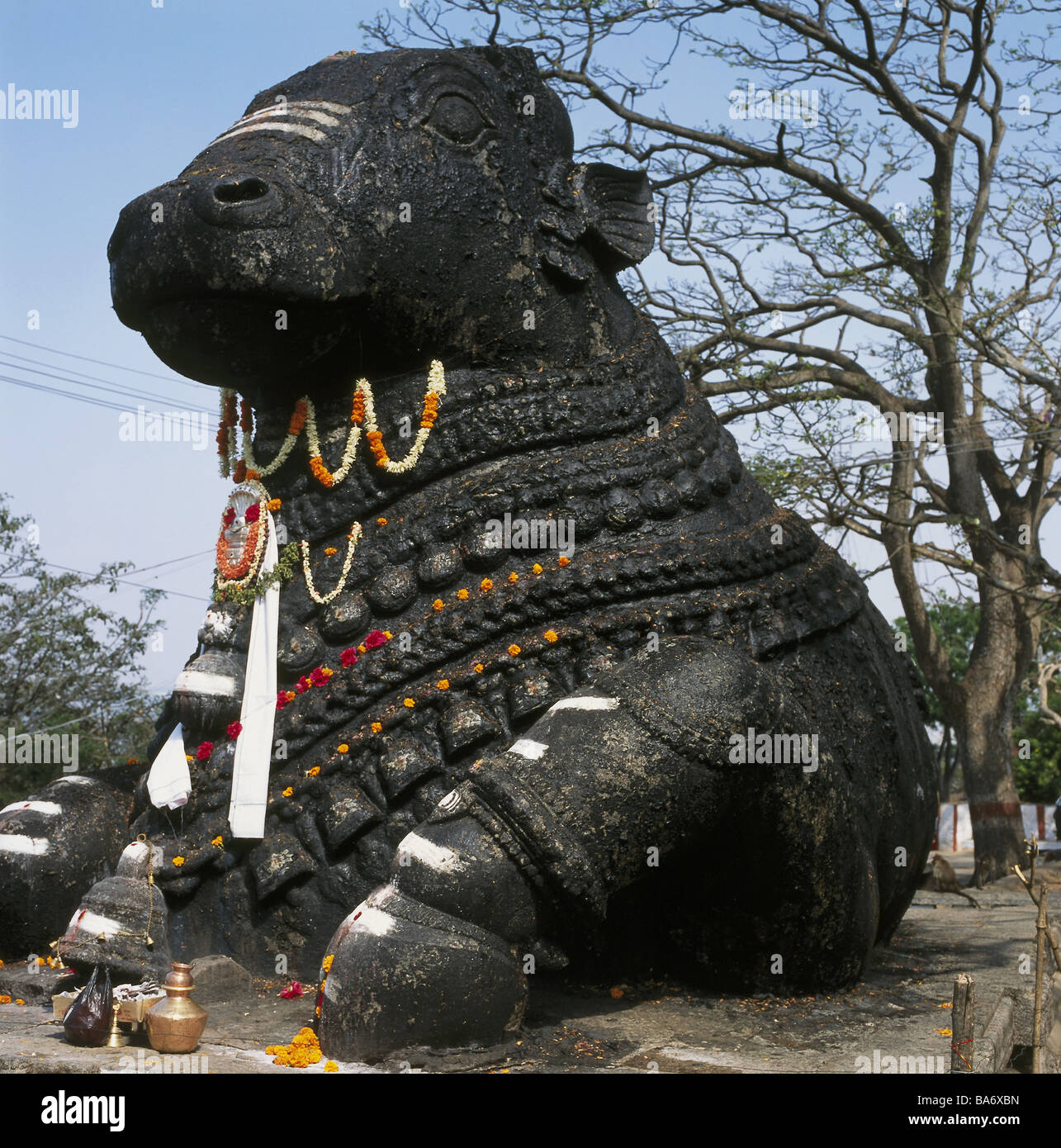 India close to Mysore Chamundi Hill Nandi-Statue Asia rise sculpture ...